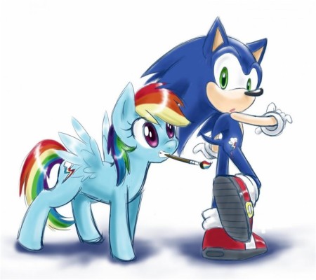 Sonic The Hedgehog X Rainbow Dash - 1440x1280 Wallpaper - teahub.io