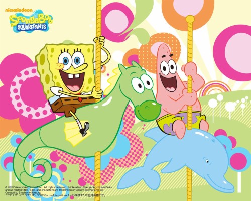 Spongebob And Patrick On Seahorse - 1280x1024 Wallpaper - teahub.io