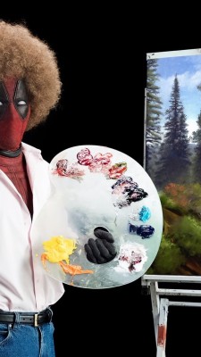 Bob Ross And Deadpool - 2160x3840 Wallpaper - teahub.io