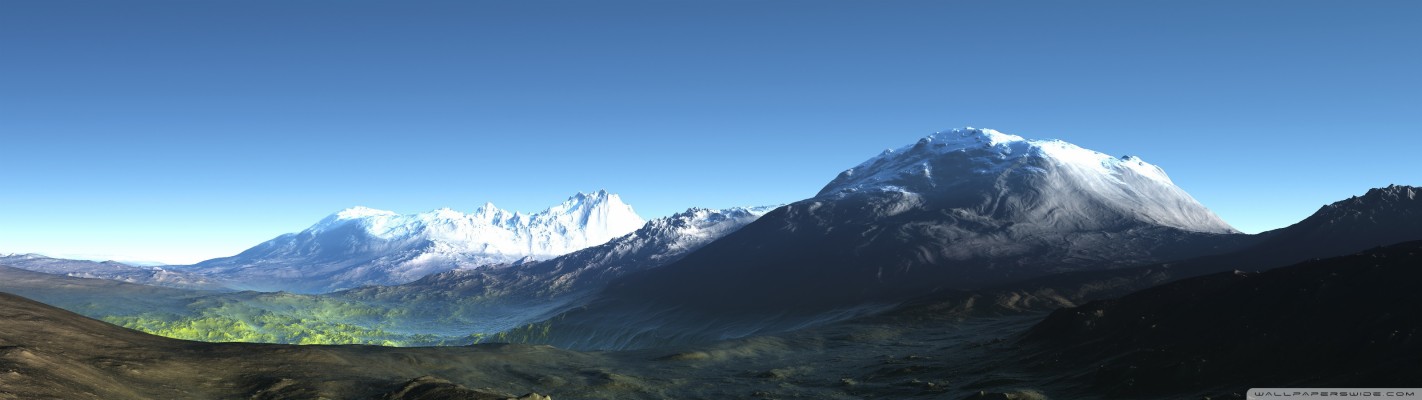 Wide Picture Of Mountains - 3200x900 Wallpaper - teahub.io