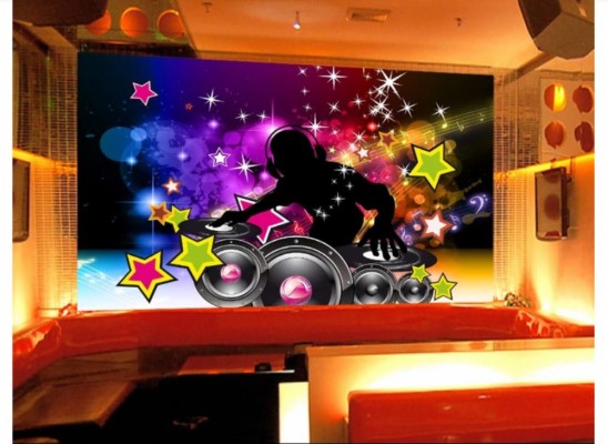 Large Custom 3d Wallpaper Mural Bar Ktv Nightclub Backdrop - Mural ...