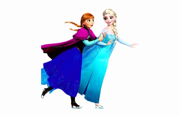 Elsa Anna Skating Together Frozen Elsa - Elsa Frozen Png Ana - 920x599 ...