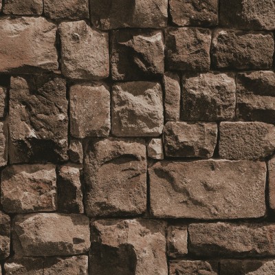 Faux Stone Wallpaper Natural Elements X Flat Textured - Old Stone Brick ...