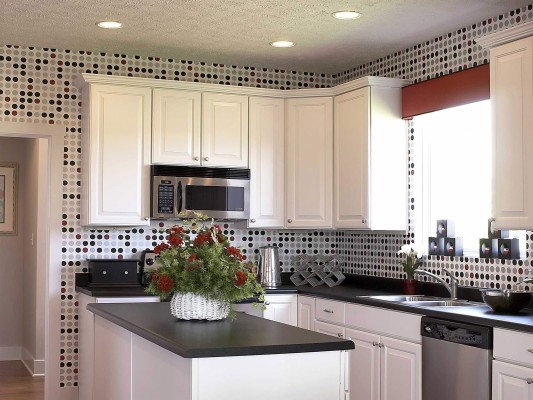 Traditional Kitchen Wallpaper - Kitchen Wallpaper Ideas Brown - 700x755 ...