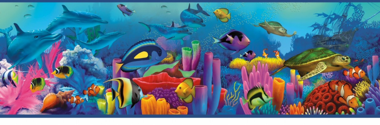 Fish Wallpaper Borders Border Ocean Themed - 1000x600 Wallpaper - teahub.io