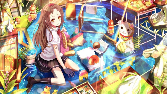 Anime Girl Sewing - 1920x1080 Wallpaper - teahub.io