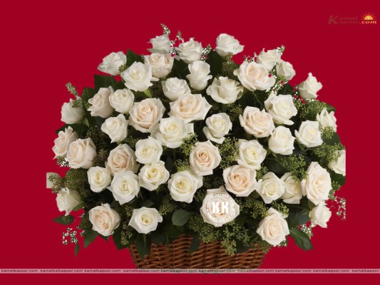 White Rose Flower Basket - 800x600 Wallpaper - teahub.io