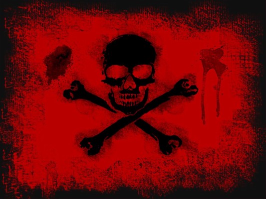 Skull And Crossbones Red And Black - 1024x768 Wallpaper - teahub.io