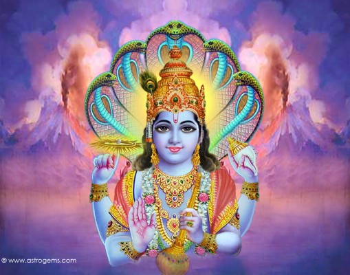 Lord Vishnu With Snake - 1273x940 Wallpaper - teahub.io