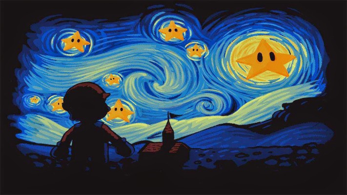 Super Mario Starry Night - 1920x1080 Wallpaper - teahub.io
