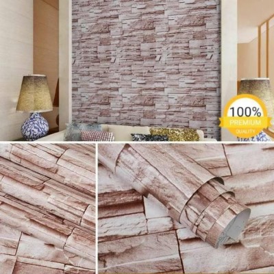 Wallpaper Sticker Dinding Motif Batu Alam 3d - Pvc Dinding Motif Batu ...