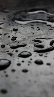 Drops, Dark, Surface, Wallpaper - Close-up - 750x1334 Wallpaper - teahub.io