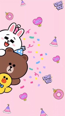 Line Friends Sticker Party - 1024x1825 Wallpaper - teahub.io