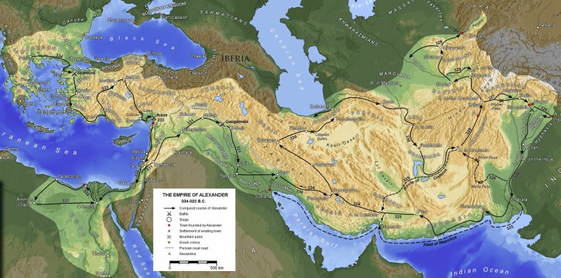 Topographic Map Of Alexander The Great's Empire - 1618x802 Wallpaper ...