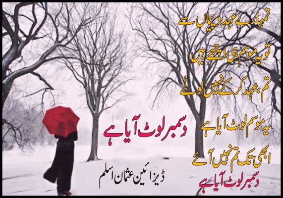 December Lot Aya Hai - December Sad Poetry Urdu - 1000x700 Wallpaper ...