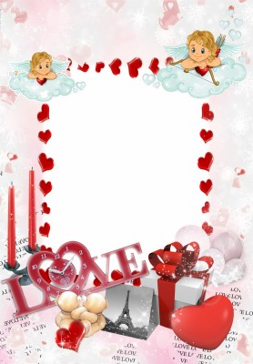 Love Photo Frame With A Secret Of A Couple - White Love Png Frame ...
