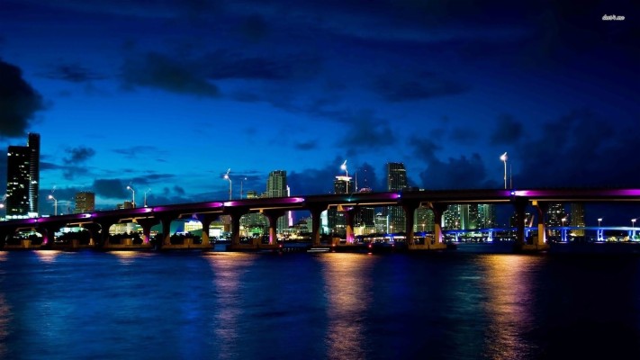 1920x1080, Full Hd 1080p Miami Wallpapers Hd, Desktop - Miami Night ...