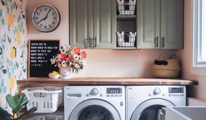 Blush Pink Laundry Room - 1200x700 Wallpaper - teahub.io