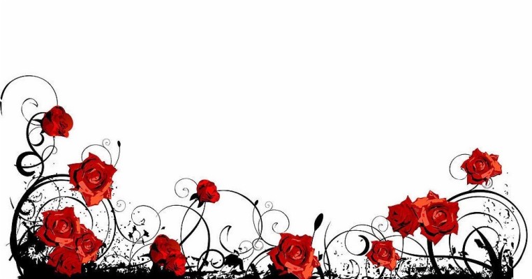 Elegant Red Roses Wallpaper Border - Transparent Background Elegant ...