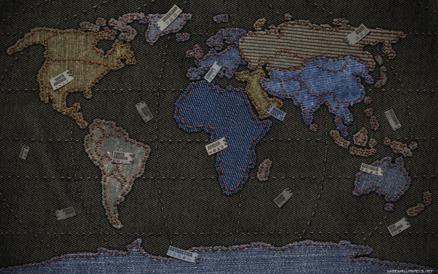 Denim World Map - 1920x1200 Wallpaper - teahub.io