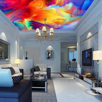 3d Color Palette Views Abstract Ceiling Wallpaper Mural - 3d Wallpaper ...