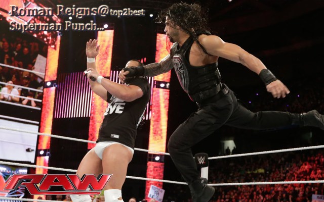 Roman Reigns Superman Punch Photo - Professional Wrestling - 1280x800 ...