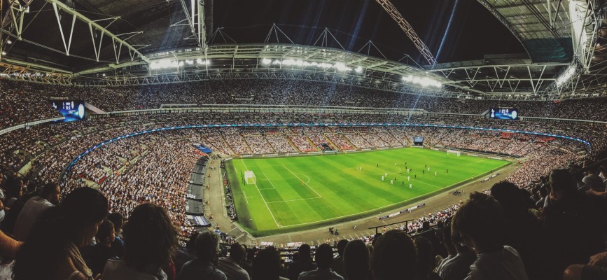 Watching Football Game At Stadium - 8192x3776 Wallpaper - teahub.io