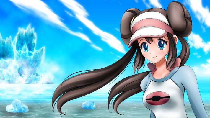 Pokemon Sun And Moon Lunala Rowlet Wink Anime Girl Pokemon Girls Wallpaper Anime