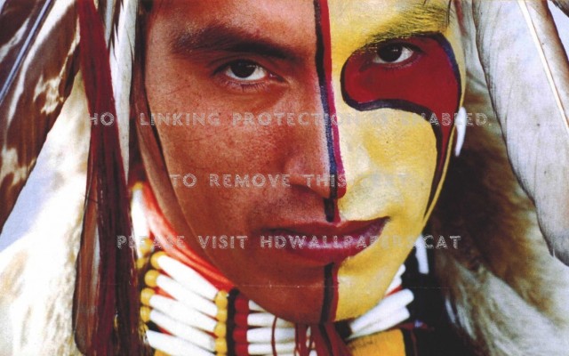 War Paint Split Native American Indian - Native American Face Paint ...