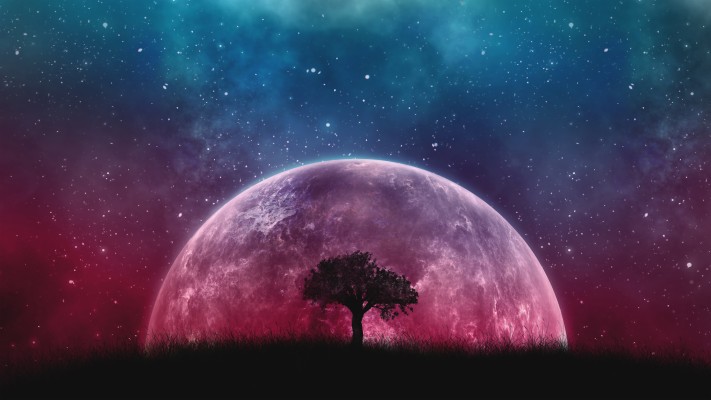 Moon Landscape 5k Wallpapers - Galaxy Background With Moon - 5120x2880 ...