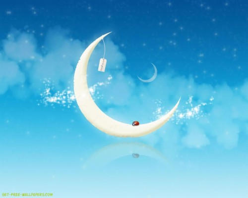 Digital 3d Moon Wallpaper - Sleep Well Angel - 1280x1024 Wallpaper ...