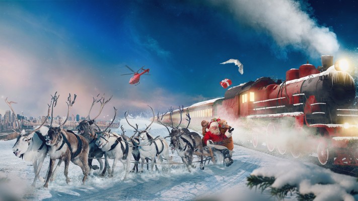 Santa's Sleigh Polar Express - 1920x1080 Wallpaper - teahub.io