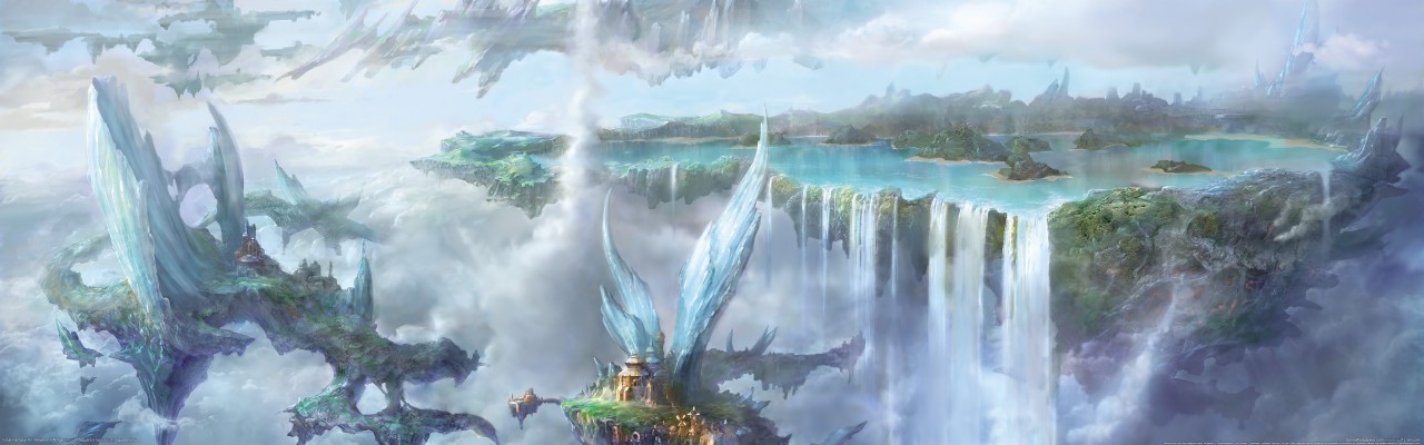 Final Fantasy Floating Islands - 5120x1600 Wallpaper - teahub.io