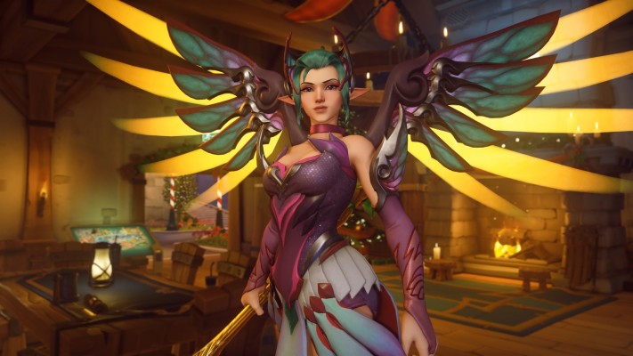 Overwatch Sugar Plum Fairy Mercy - 1920x1080 Wallpaper - teahub.io