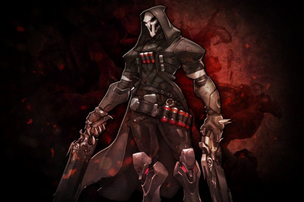 Photo Wallpaper Death, Guns, Art, Hood, Reaper, Overwatch - 1332x850 ...