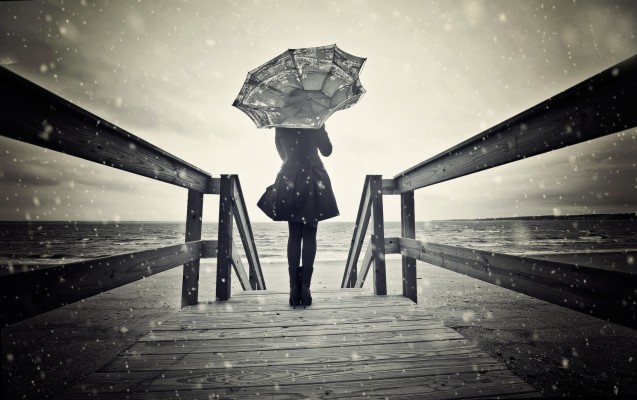 Girl In Rain Sad - 2500x1568 Wallpaper - teahub.io