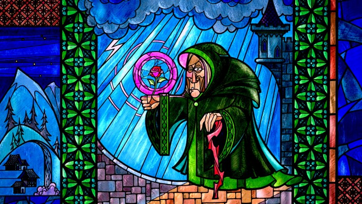 Stained Glass Wallpaper Beauty And The Beast Stained Glass From Movie