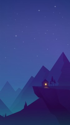 Night Sky Flat Design - 658x1169 Wallpaper - teahub.io