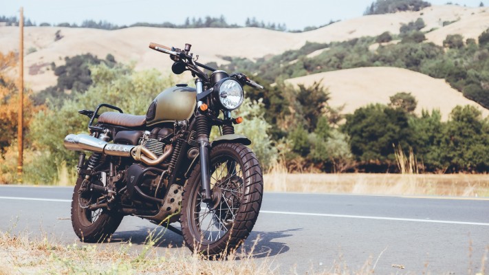 Wallpaper Retro Motorcycle Side View - Triumph Scrambler 900 2015 ...