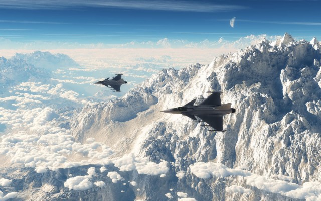 537348021 Wallpaper For Free - Jet Flying Over Mountain - 1920x1200 ...