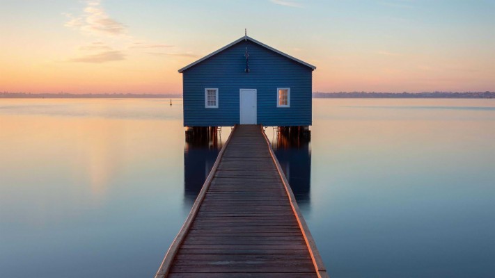 Blue Boat Shed Perth - 2560x1440 Wallpaper - teahub.io