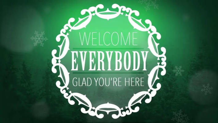 Welcome Message On Winter Background Green - Welcome Back Christmas ...