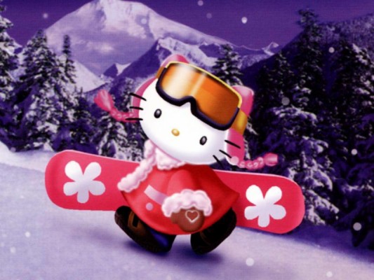 Hello Kitty Snowboarding - 800x600 Wallpaper - teahub.io