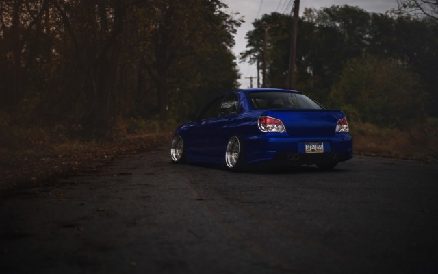 Wallpaper Subaru, Impreza, Wrx, Sti, Blue, Rear View - Subaru Impreza ...