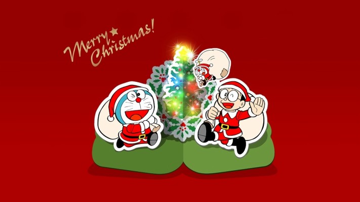 Doraemon Christmas - Doraemon Cartoon - 1366x768 Wallpaper - teahub.io