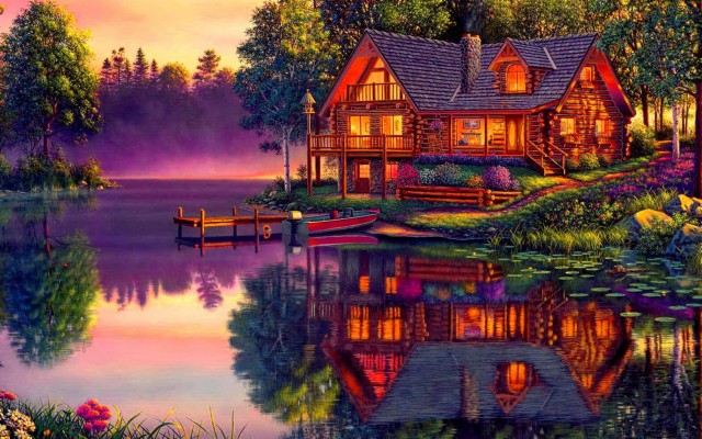 Log Cabin Facebook Cover - 5120x1440 Wallpaper - teahub.io