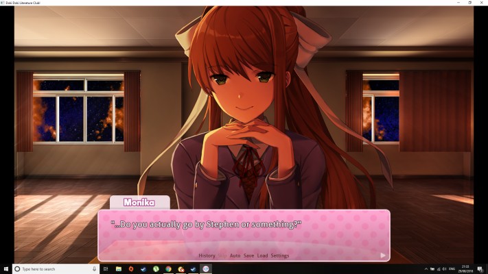 Monika Name Wallpaper - Doki Doki Literature Club Monika Dialogue ...