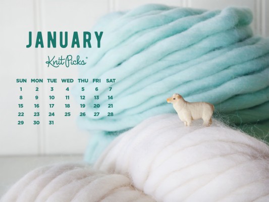 Free January Desktop Calendar From Knitpicks - January Backgrounds ...