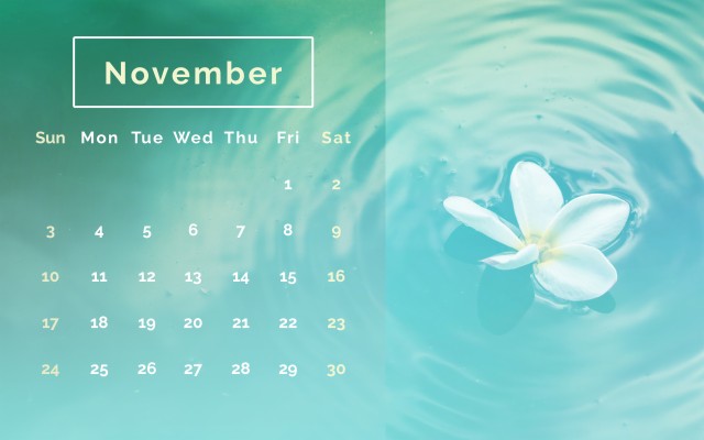 November 2019 Desktop Wallpaper Calendar - 1100x688 Wallpaper - teahub.io