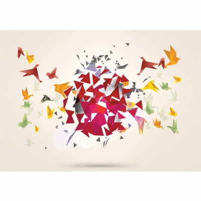 Mural And Origami Design - 1000x1000 Wallpaper - teahub.io